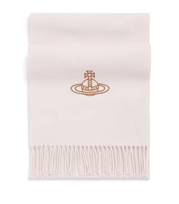 VIVIENNE WESTWOOD Wool Orb Scarf - Ivory