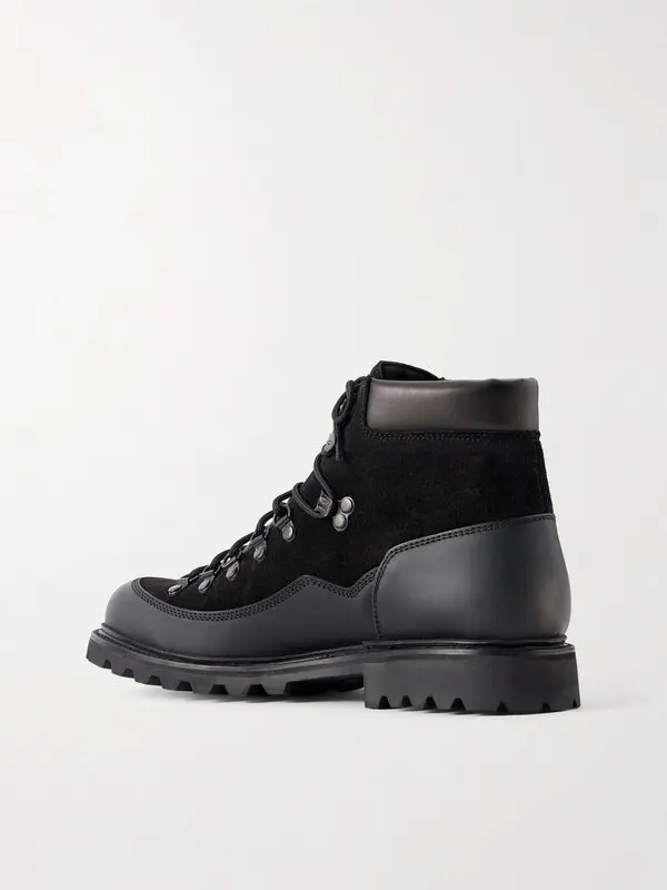 MORJAS Leather-trimmed Suede Hiking Boots