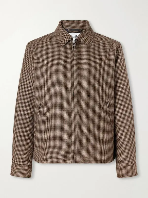 CORRIDOR Dekalb Houndstooth Wool-twill Jacket - Brown