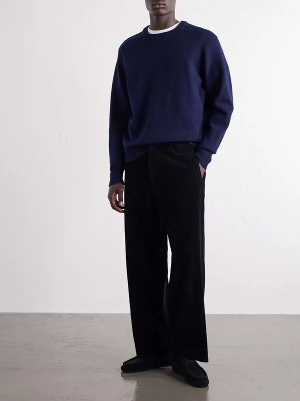 A.PRESSE Paneled Wool Sweater