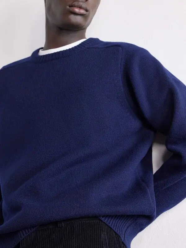 A.PRESSE Paneled Wool Sweater