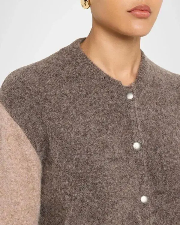 Majestic Filatures Colorblock Ultra Soft Alpaca-blend Jacket - Multico 1
