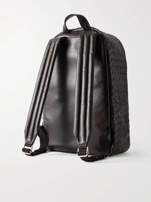 Bottega Veneta Avenue Medium Intrecciato Leather Backpack