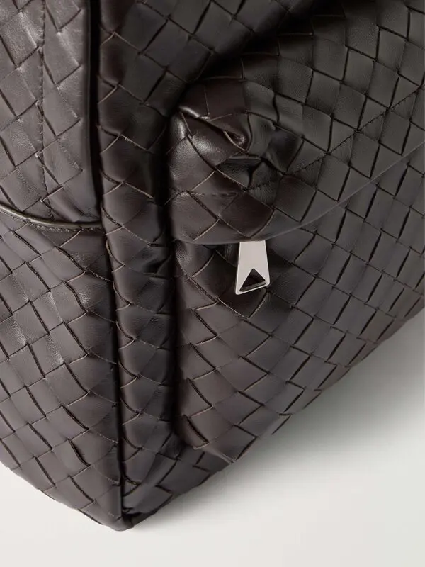 Bottega Veneta Avenue Medium Intrecciato Leather Backpack