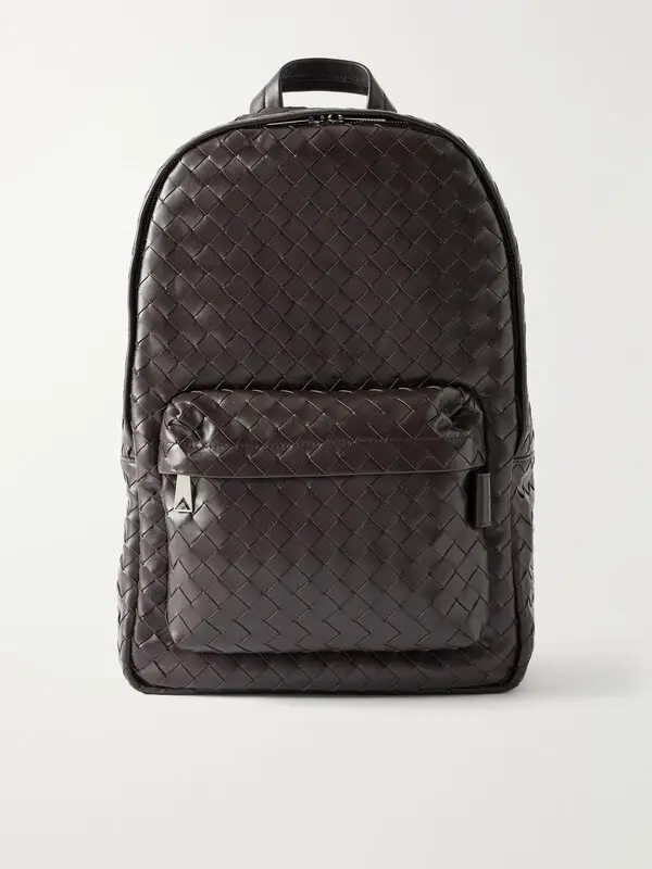 Bottega Veneta Avenue Medium Intrecciato Leather Backpack - Brown