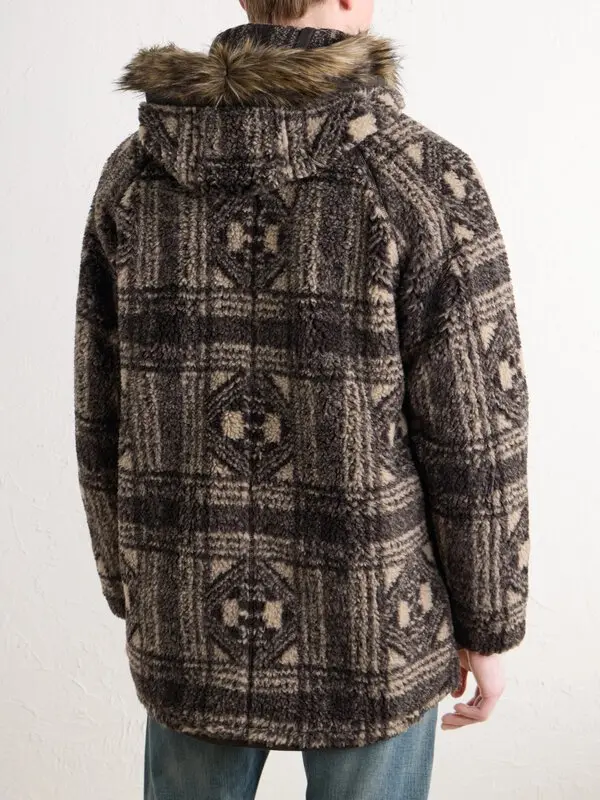 Ralph Lauren Hooded Plush-trimmed Fleece Jacket