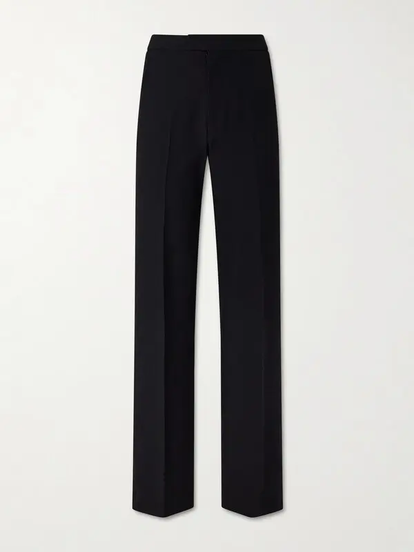 TOM FORD Straight-leg Wool Trousers - Black