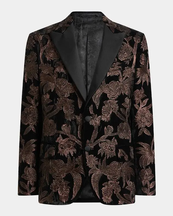 Etro Apos;s Paisley Jacquard Two-button Dinner Jacket