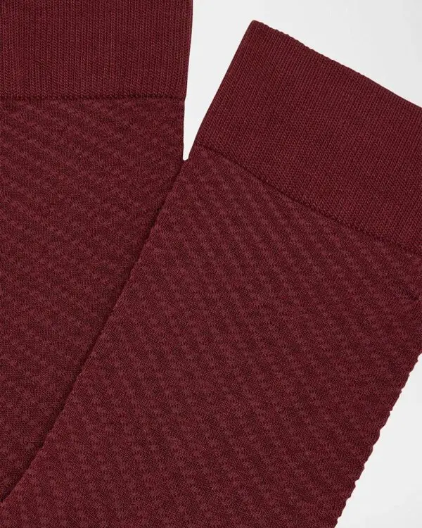 Wolford Merino Wool-blend Dot Crew Socks - Red