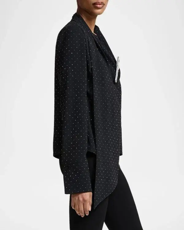 Essentiel Antwerp Kalanchoe Rhinestone-embellished Draped Top