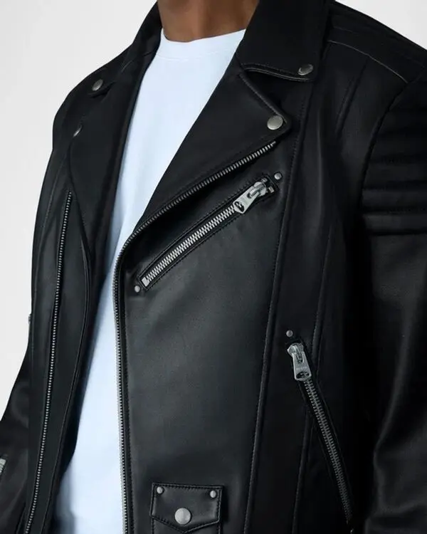Mackage Apos;s Kenneth Asymmetric-zip Leather Biker Jacket - Black