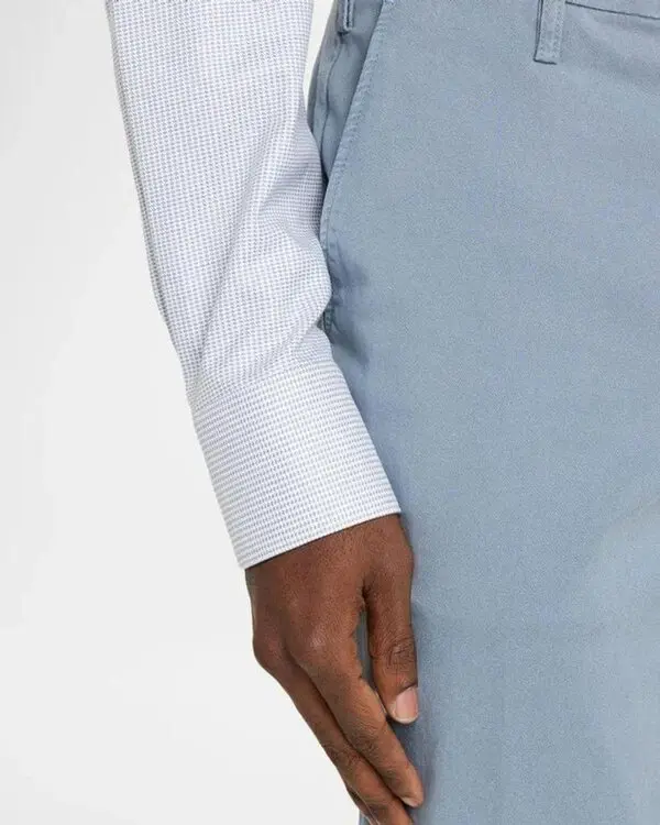 Canali Apos;s Cotton Twill Flat-front Trousers - Blue