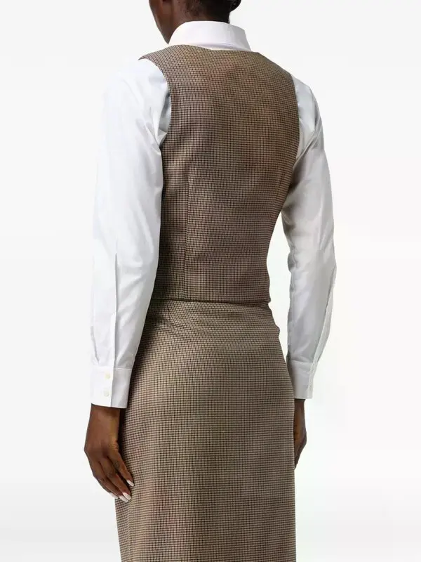 MAR DE MARGARITAS Houndstooth-pattern Waistcoat