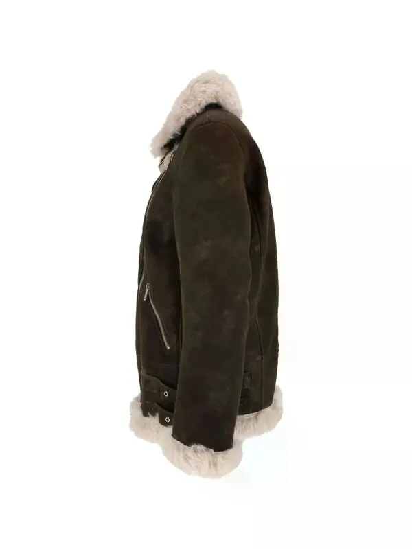 DROWS Faux-fur Trim Biker Jacket