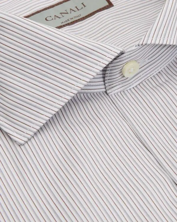 Canali Apos;s Cotton Micro-stripe Dress Shirt