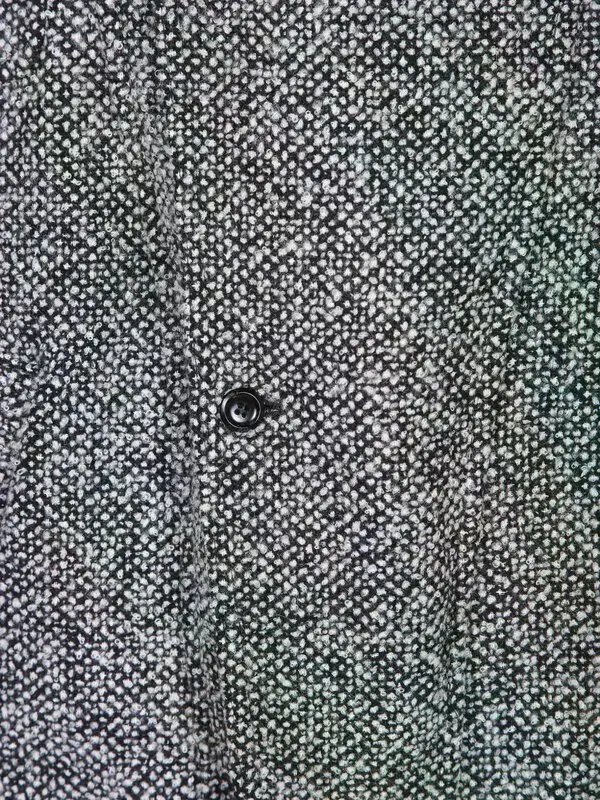 Emporio Armani Herringbone Wool Blend Jacket With A Front Zipper Closure