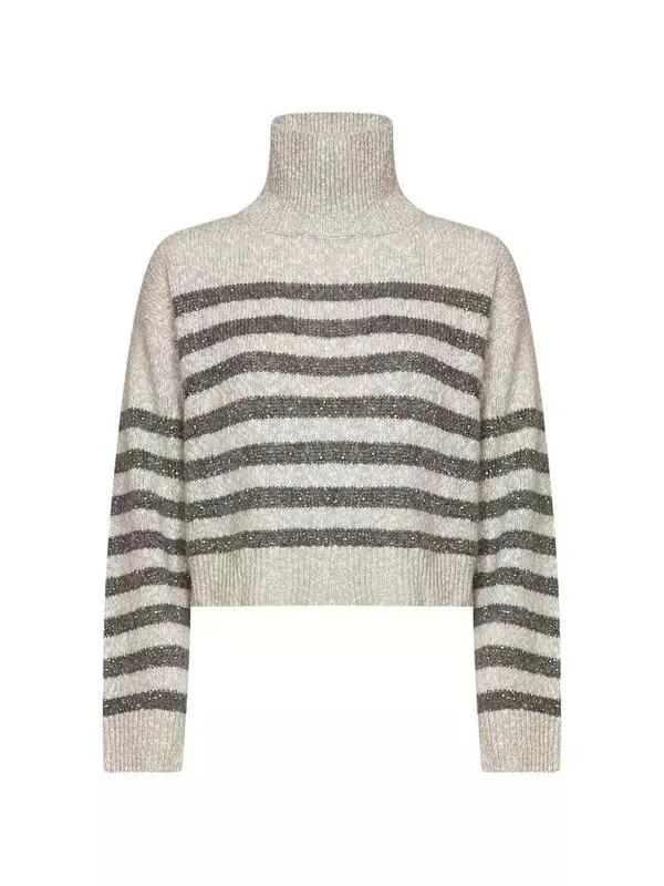 Brunello Cucinelli Soft Virgin Wool And Cashmere Sweater - Neutrals