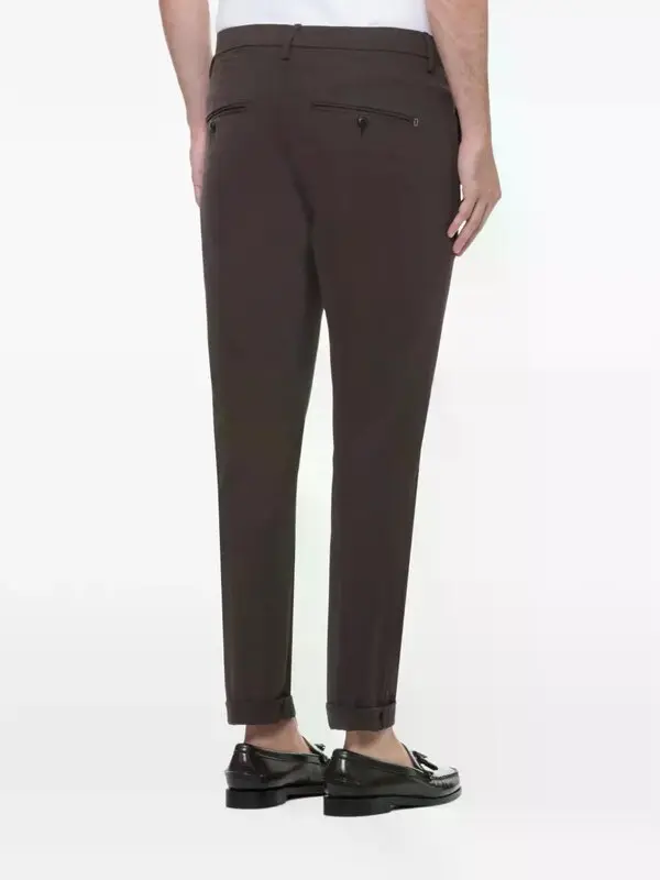 DONDUP Logo-plaque Turn-up Trousers