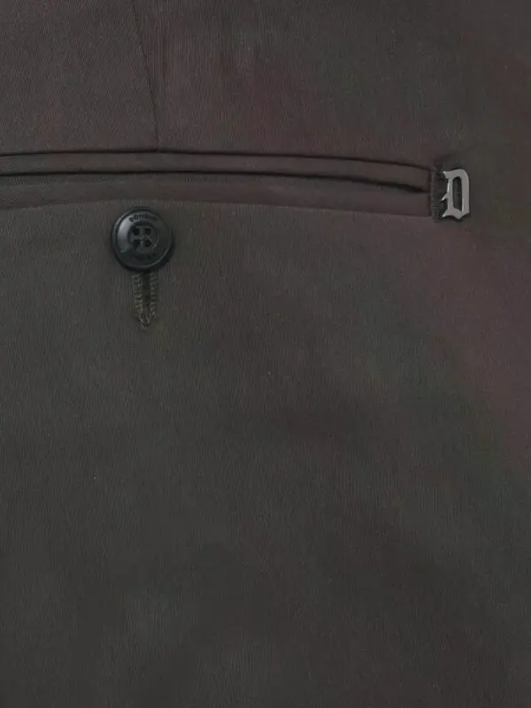 DONDUP Logo-plaque Turn-up Trousers