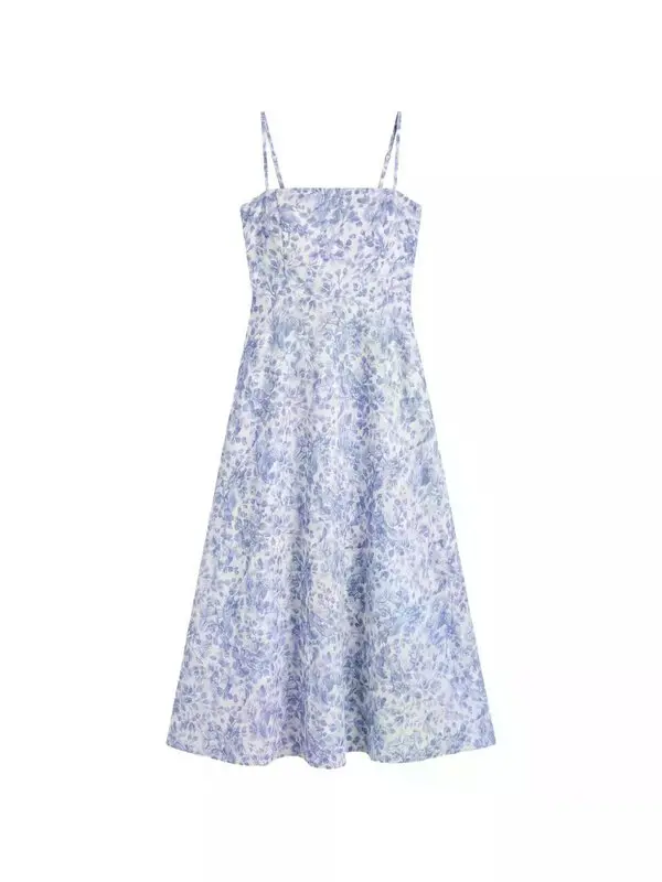 REFORMATION Monette Floral-print Dress - White