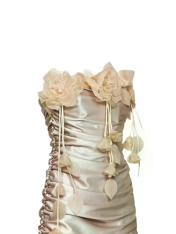 Giuseppe Di Morabito Floral-embellished Draped Dress