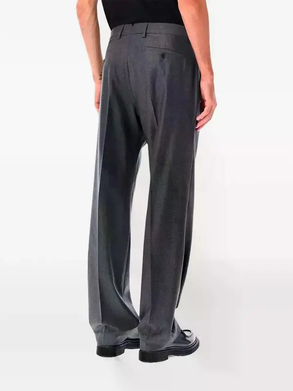 AMI Paris Pressed-crease Straight-leg Trousers