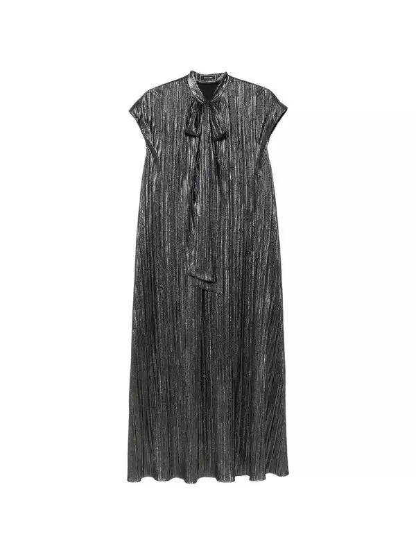 STYLAND Pleated Maxi Dress - Silver