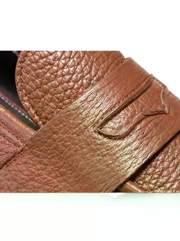 ANIPS Grainy Leather Penny Loafers