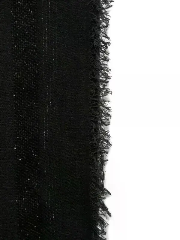 Lorena Antoniazzi Sequin-embellished Frayed Scarf
