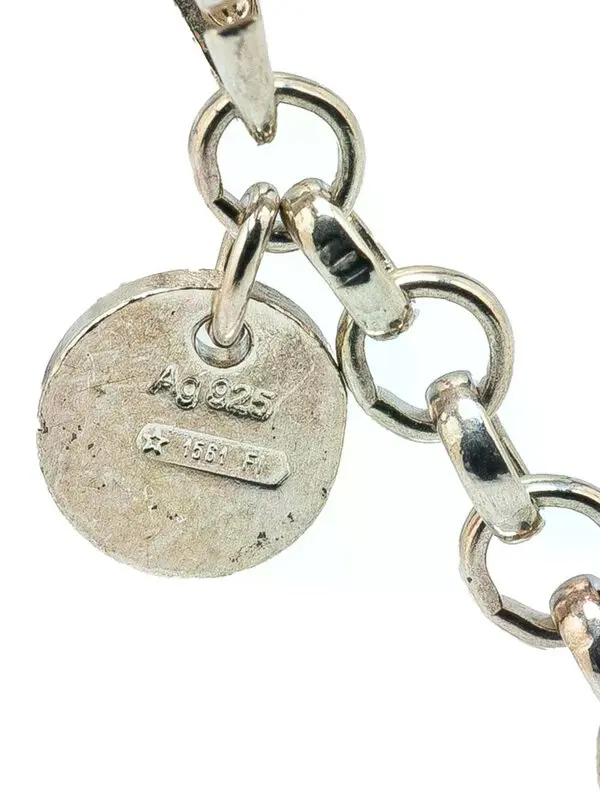 Gucci 20th Century Sterling Interlocking G Pendant Necklace Costume Necklace