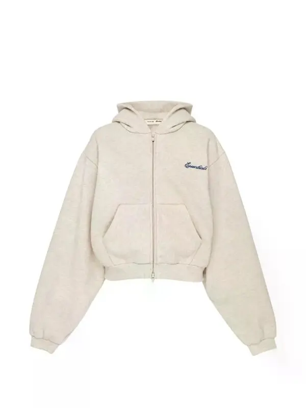 Fear Of God Modern Cropped Zip Hoodie - Neutrals