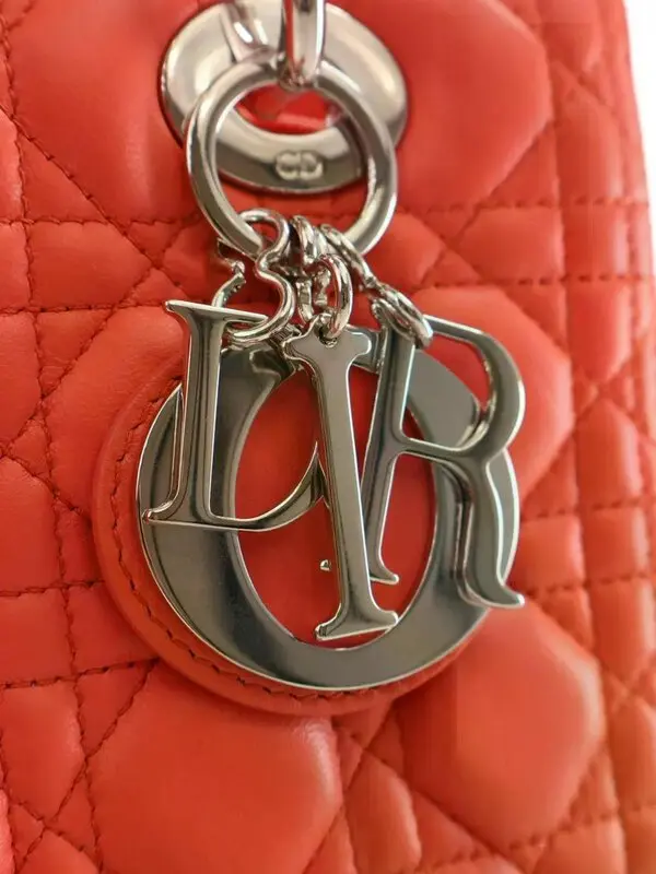 Dior 2013 Medium Lambskin Cannage Lady Satchel