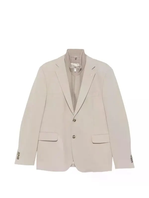 MANUEL RITZ Stretch Flannel-bib Blazer