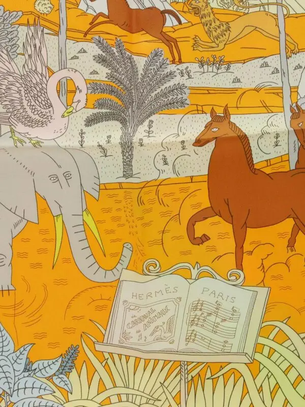 Hermès 2020s Le Carnaval Des Animaux Scarf