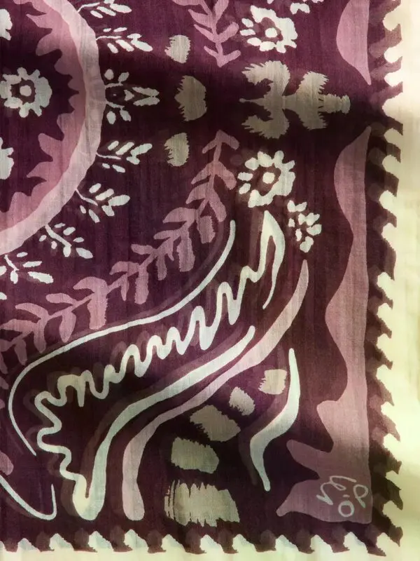 Marc O'polo All-over-print Frayed-edge Scarf