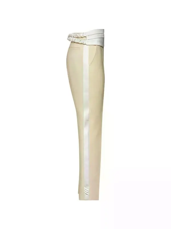 Attico Satin-trimmed Pleated Trousers