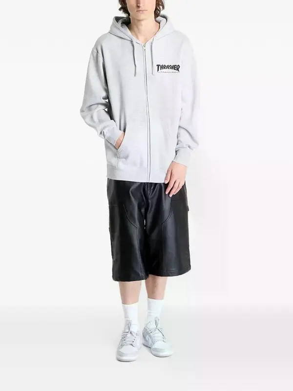 THRASHER Logo-print Zip-up Hoodie