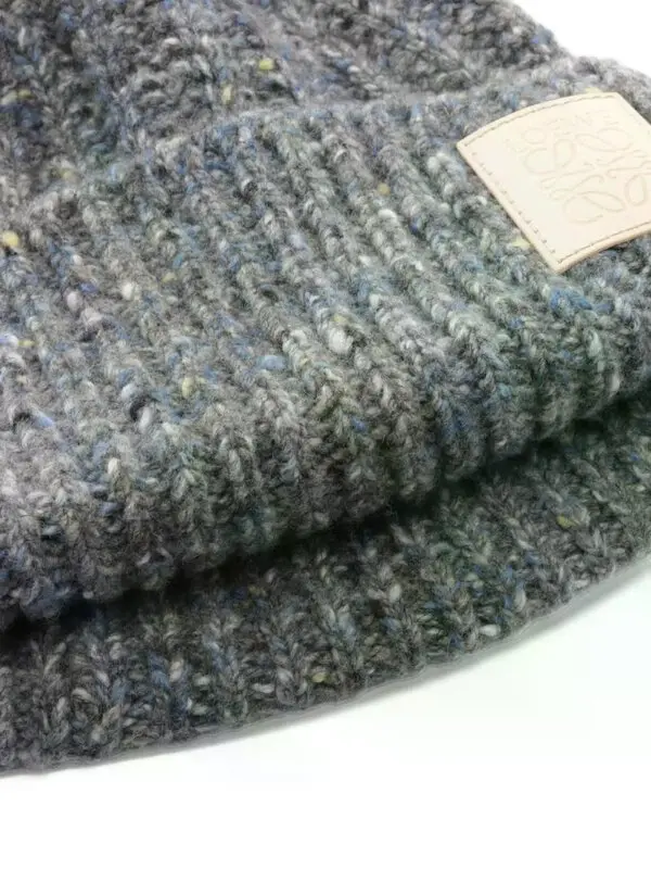 Loewe 2010s Anagram Patch Beanie Hat