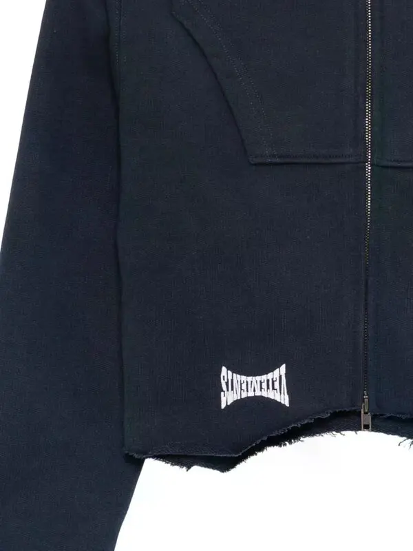 Vetements Logo-embroidered Crop Jacket