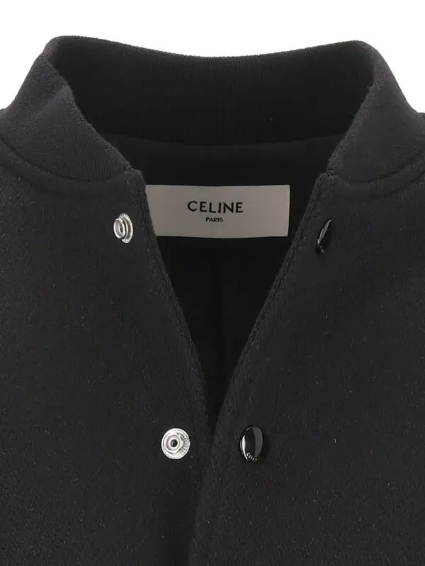 Celine Teddy Jacket In Textured Wool