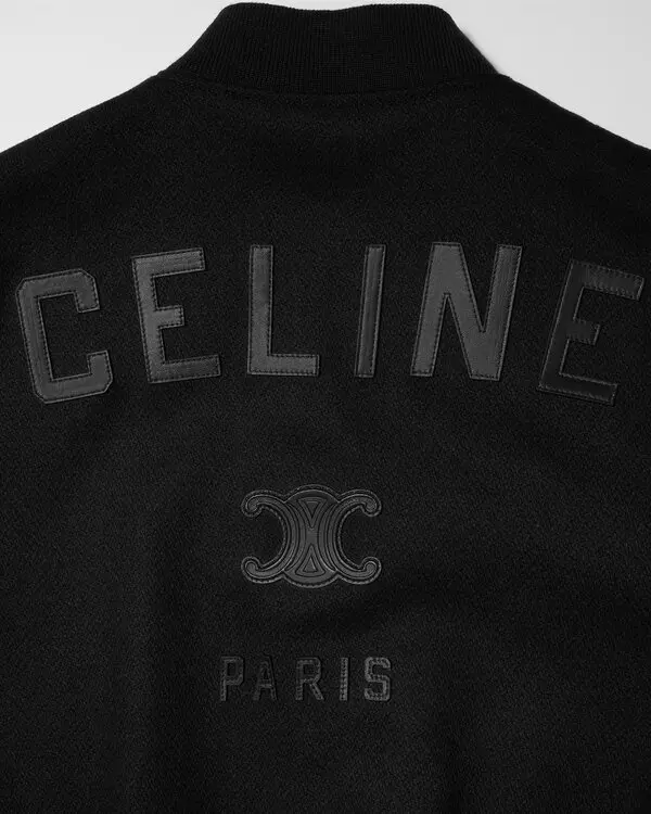 Celine Teddy Jacket In Textured Wool
