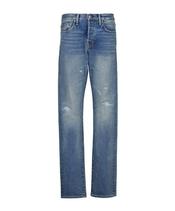 TOM FORD Distressed Straight-leg Jeans
