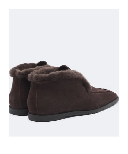 TOTEME Shearling-lined Suede Ankle Boots