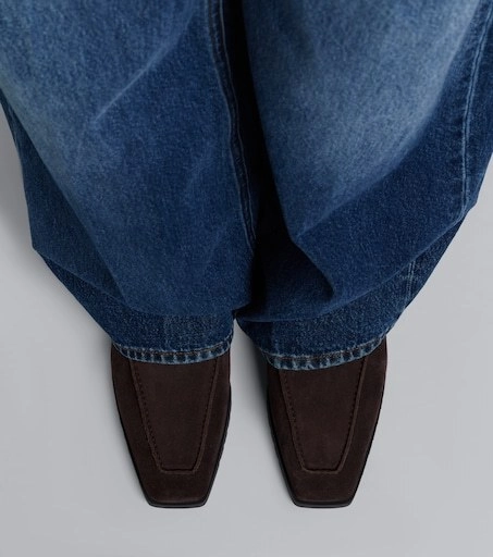 TOTEME Shearling-lined Suede Ankle Boots