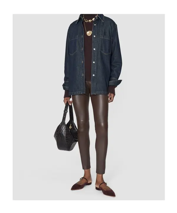 JOSEPH Stretch-leather Trousers
