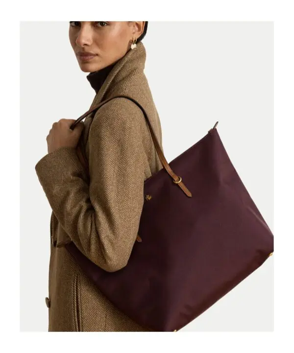 Ralph Lauren Logo Patch Large Top Handle Bag