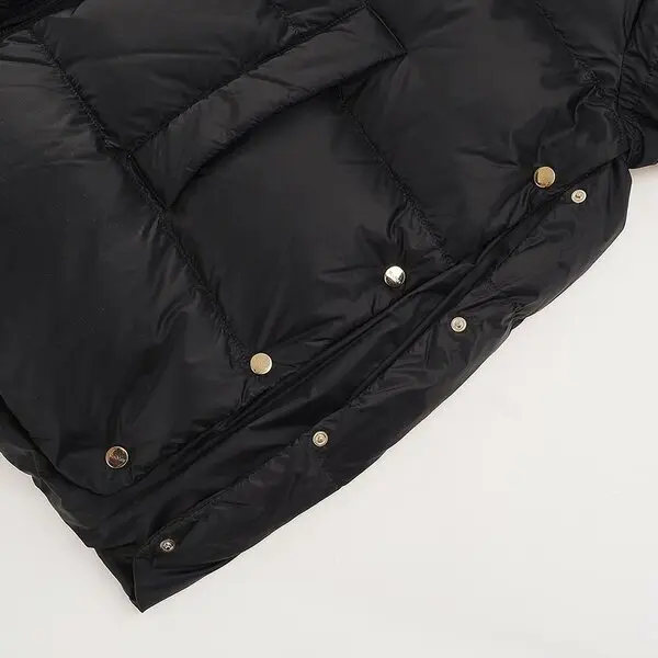 Max Mara Short Roomy Puffer Jacket In Water-repellent Fabric - Black