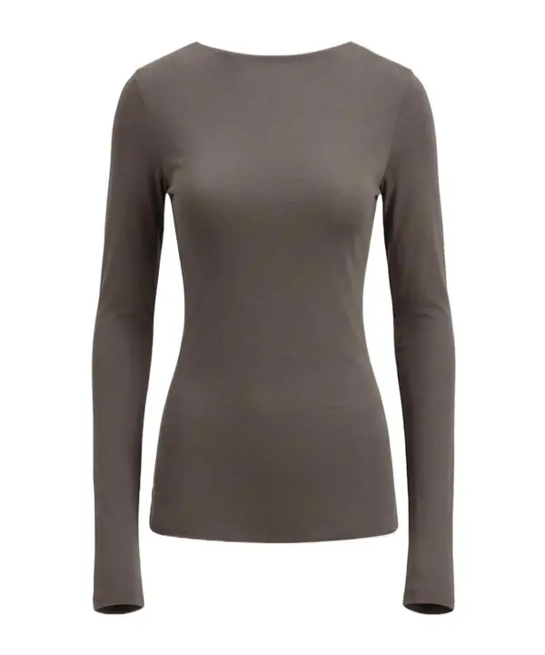 Rick Owens Ls Ruched Long-sleeve T-shirt - Black