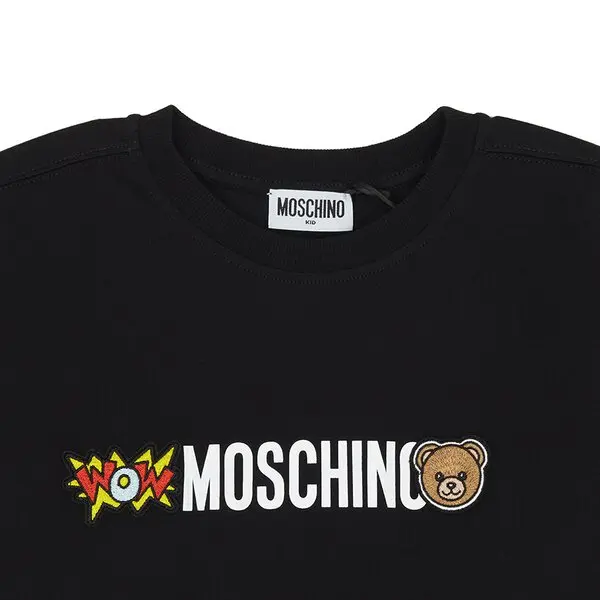 Moschino Bear-appliqué T-shirt - Black