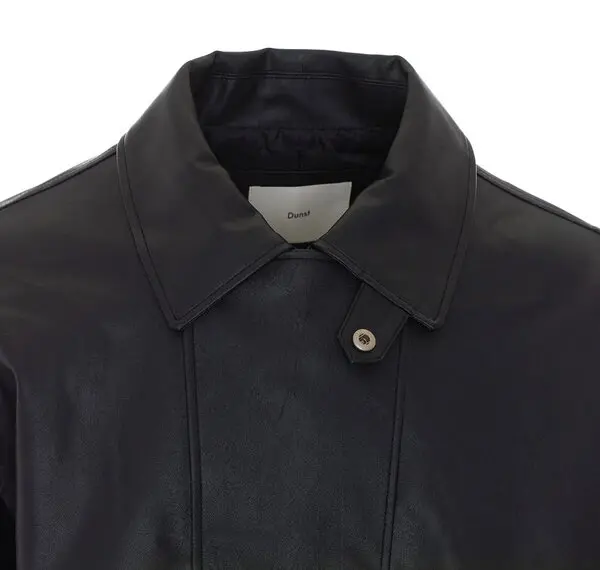 DUNST Oversized Leather Bomber Jacket